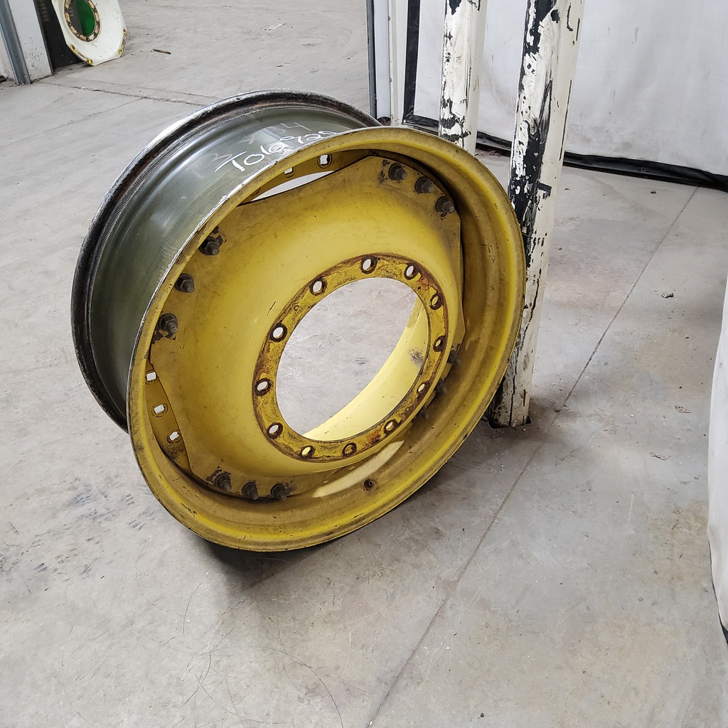 USED 13"W x 34"D, John Deere Yellow 12-Hole Waffle Wheel (Groups of 3 ...
