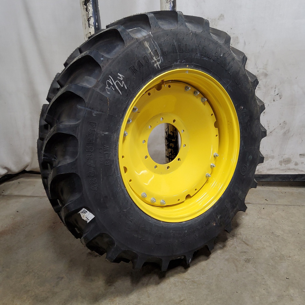 NEW_TAKEOFF 15"W x 34"D, John Deere Yellow 12-Hole Waffle Wheel (Groups ...