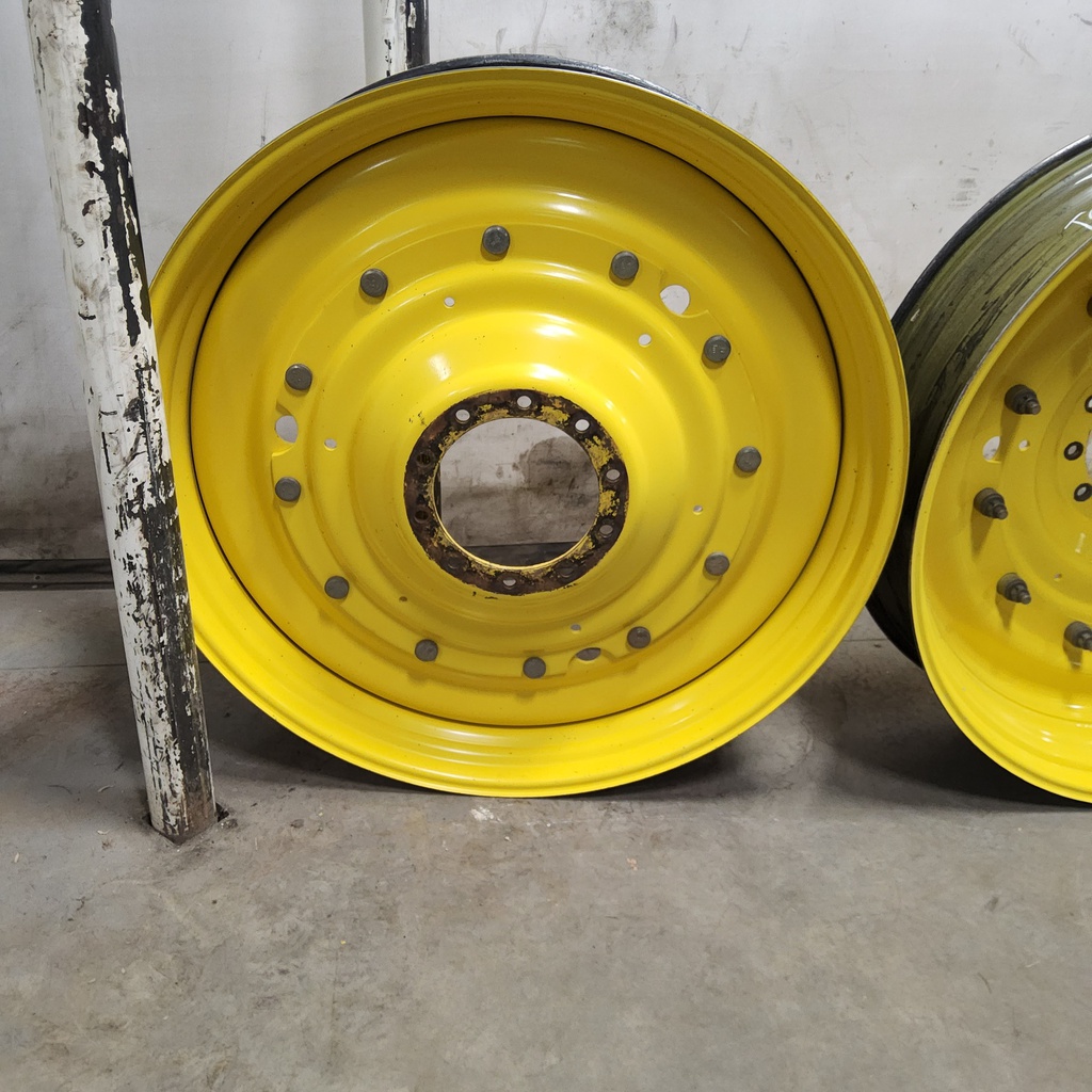USED 12"W x 50"D Stub Disc Rim with 10-Hole Center, John Deere Yellow ...