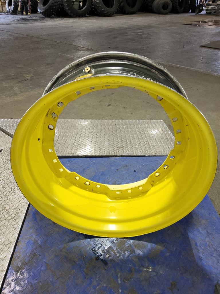 USED 12"W x 28"D, John Deere Yellow 12-Hole Waffle Wheel (Groups of 3 ...