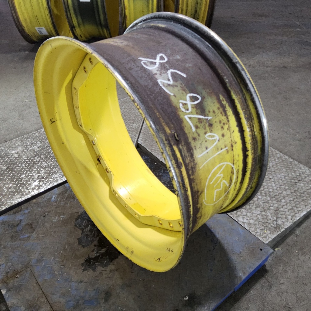 USED 15"W x 34"D, John Deere Yellow 12-Hole Waffle Wheel (Groups of 3 ...