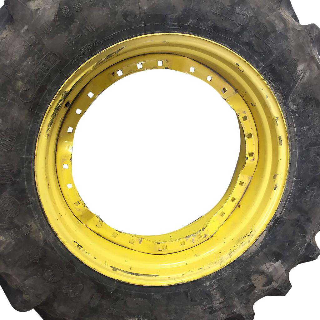 USED 15"W x 34"D, John Deere Yellow 12-Hole Waffle Wheel (Groups of 3 ...