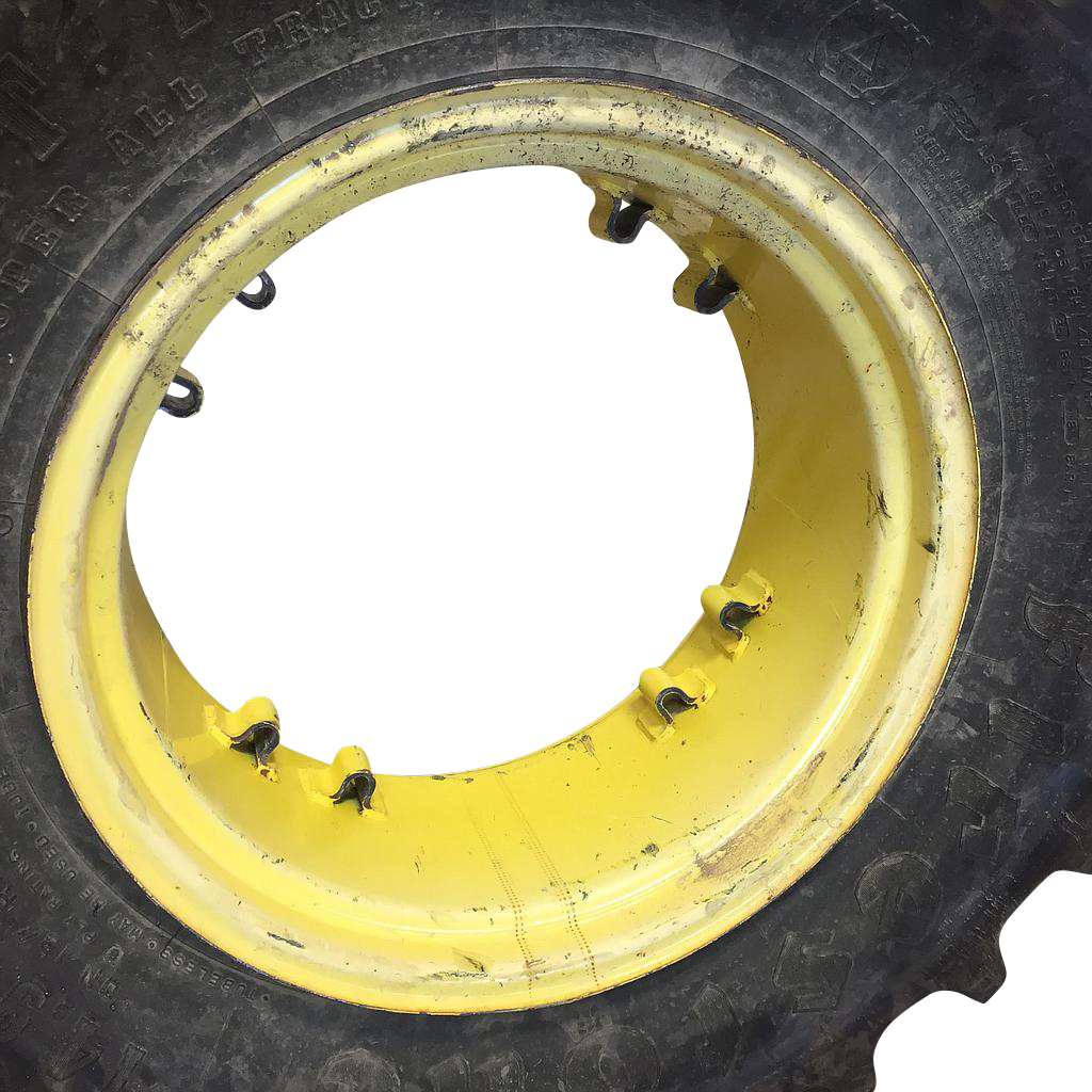 USED 12"W x 24"D, John Deere Yellow 8-Hole Rim with Clamp/Loop Style ...