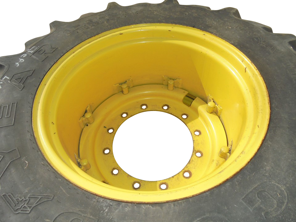 USED 15"W x 28"D, John Deere Yellow 8-Hole Rim with Clamp/Loop Style ...