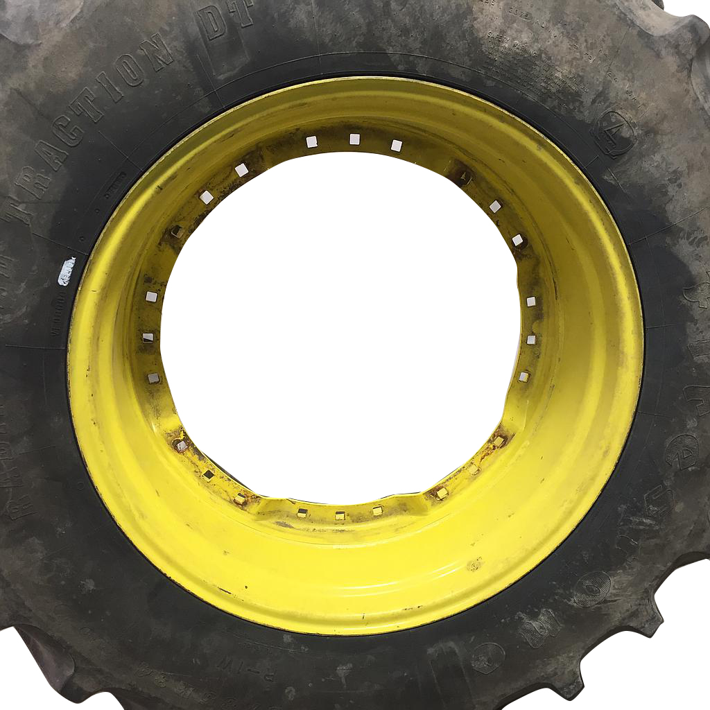 USED 15"W x 34"D, John Deere Yellow 12-Hole Waffle Wheel (Groups of 3 ...