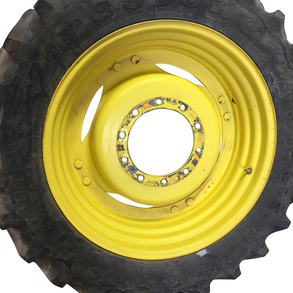 USED 10"W x 34"D, John Deere Yellow 8-Hole Stub Disc (groups of 2 bolts ...