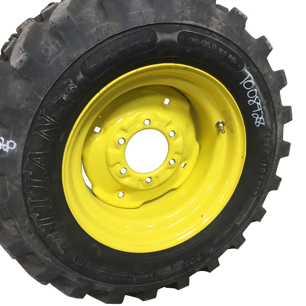 USED 260/70D16.5 Titan Farm Trac Loader SS R-4 on John Deere Yellow 6 ...