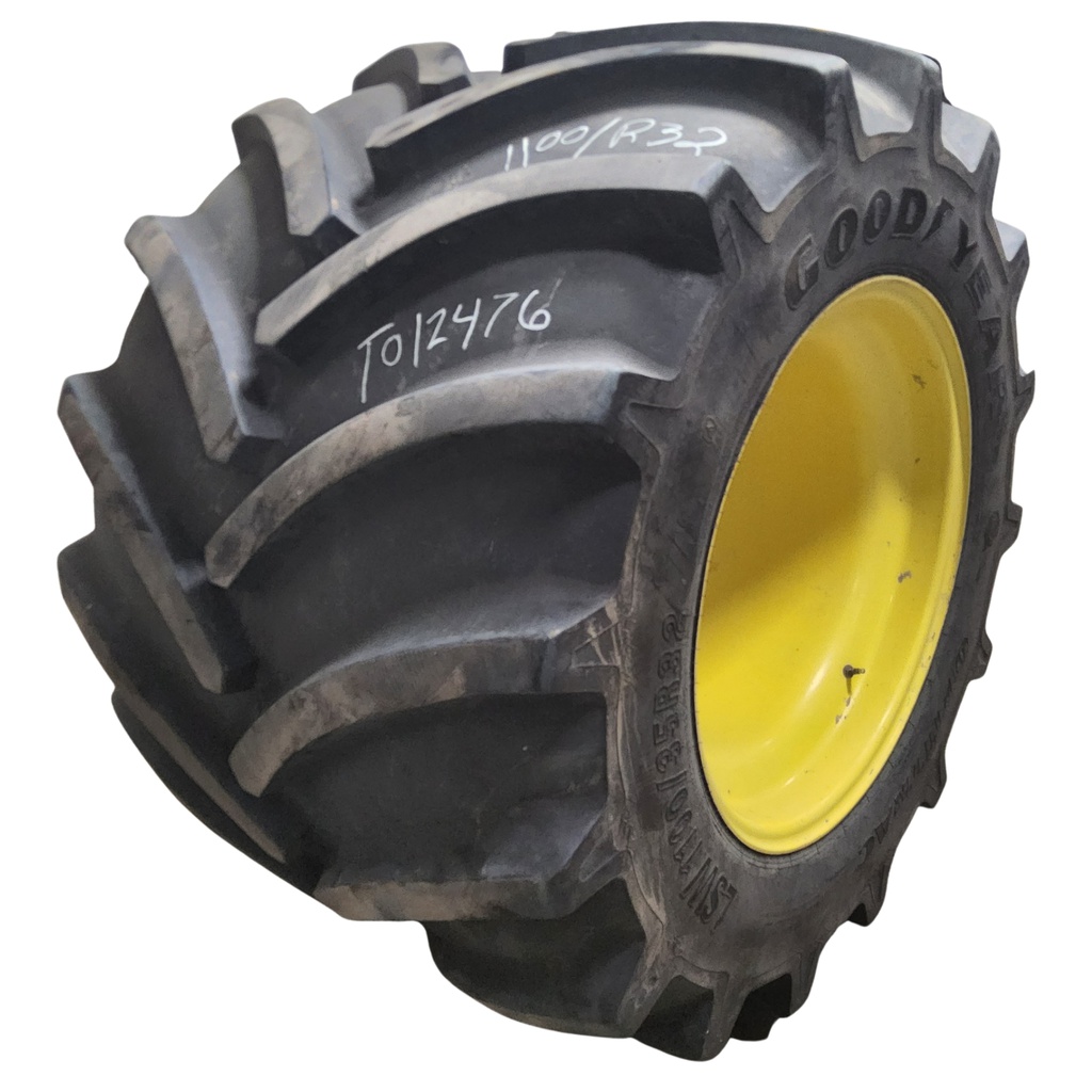 USED LSW1100/35R32 Goodyear Farm Optitrac R-1W 10-Hole 80% for Sale ...