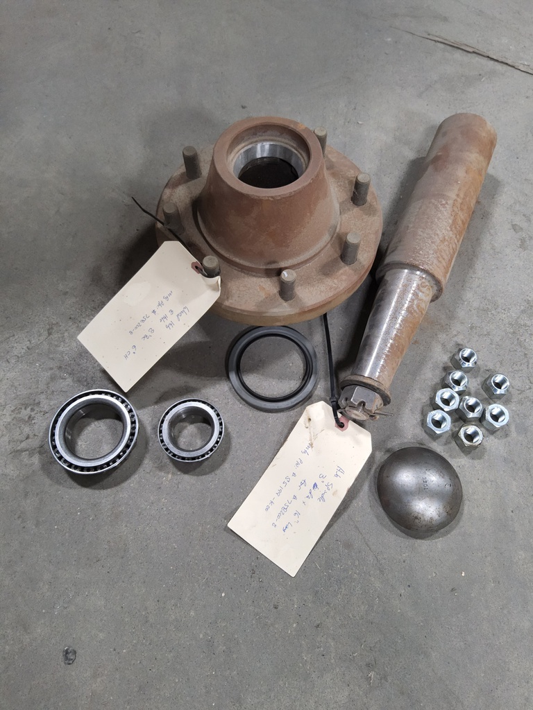 NEW 8-Hole Hub Spindle Assembly, 3" (76.2mm) axle, Bare for Sale | NTS ...