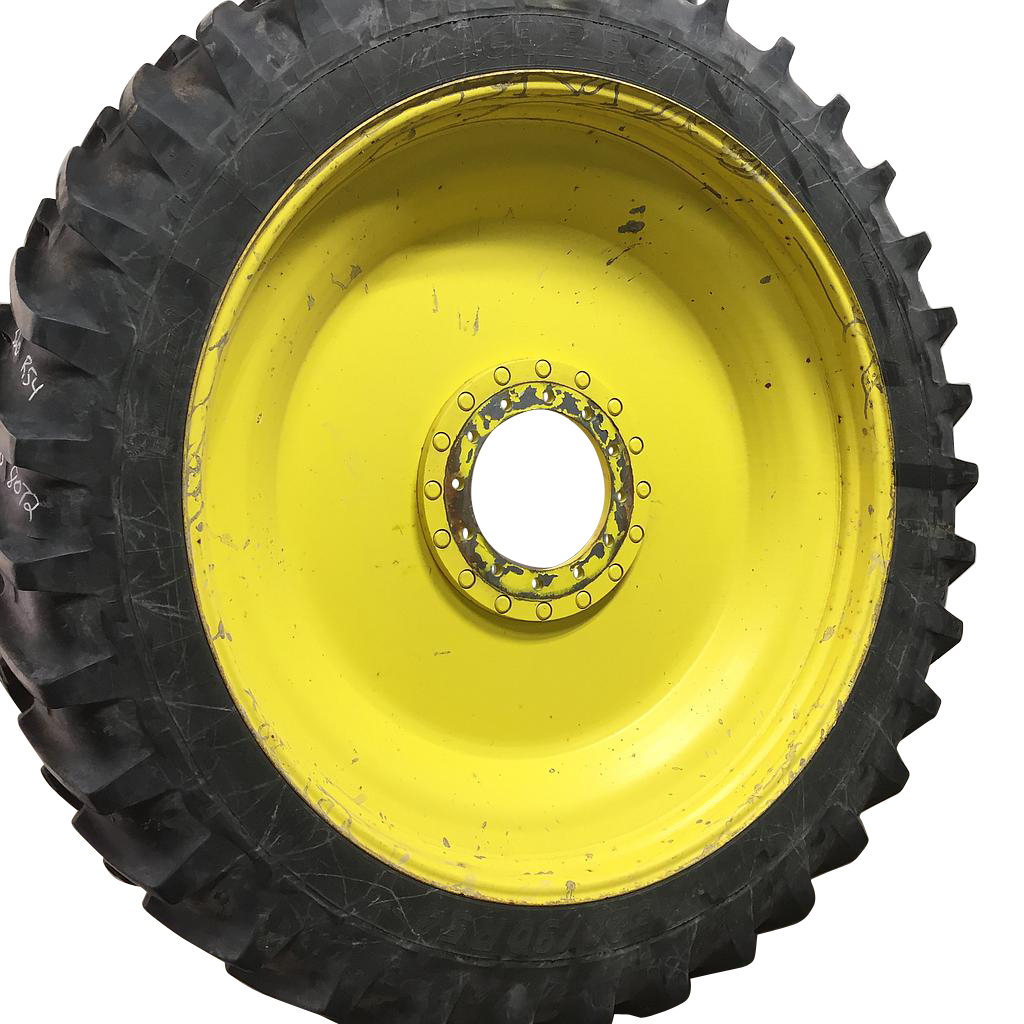 USED 10"W x 54"D, John Deere Yellow 12-Hole Spun Disc Sprayer (2 Piece ...