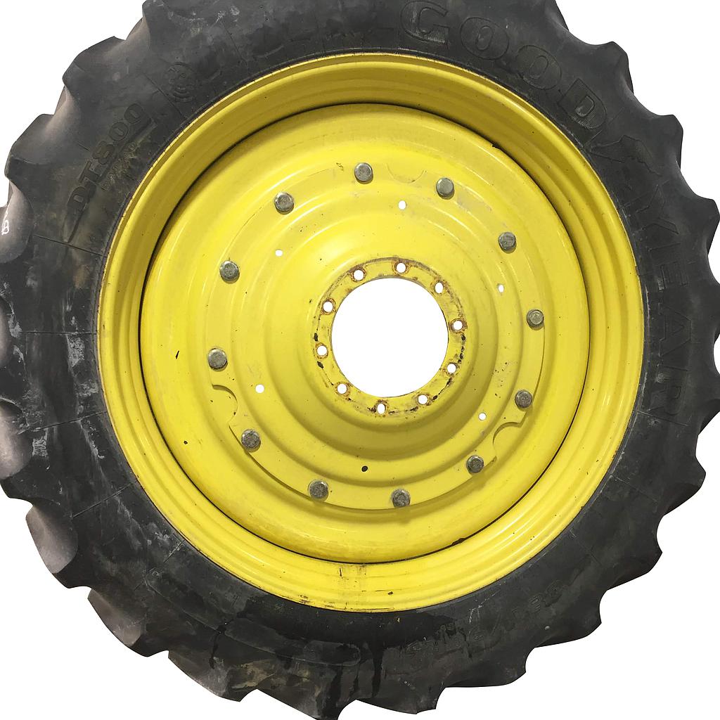 USED 12"W x 50"D Stub Disc Rim with 10-Hole Center, John Deere Yellow ...