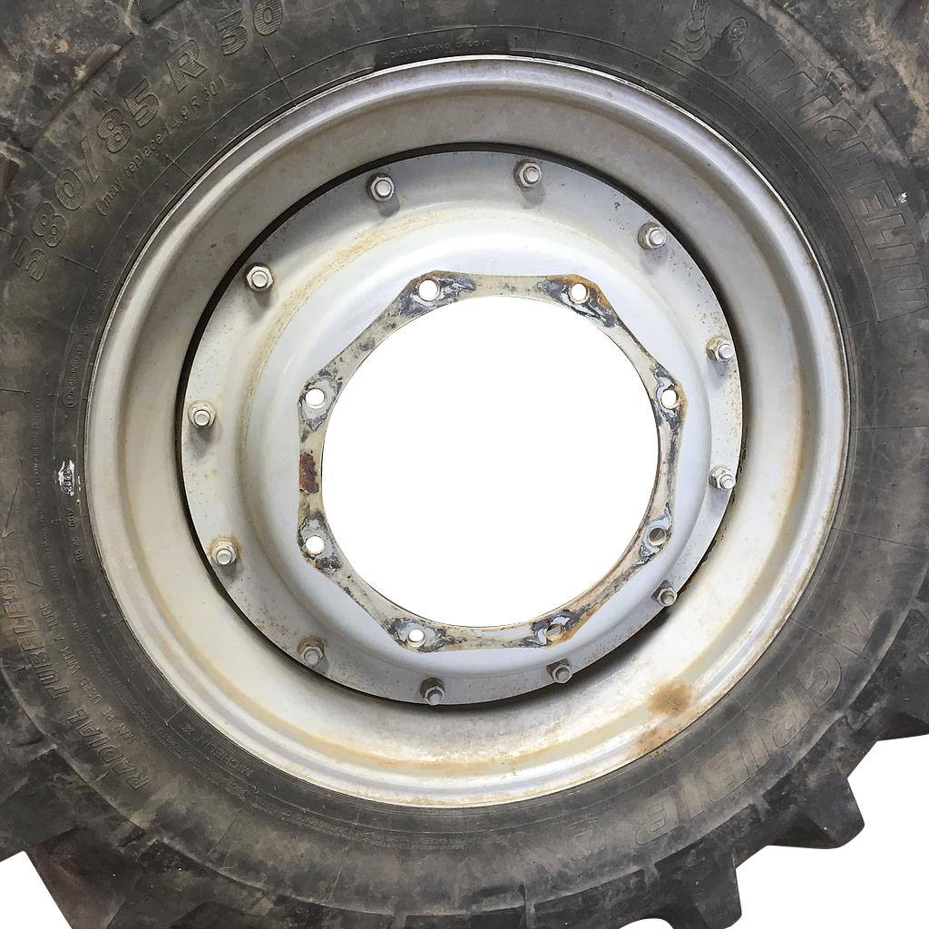 12"W x 30"D Stub Disc Rim with 8-Hole Center, Case IH Silver Mist | NTS ...