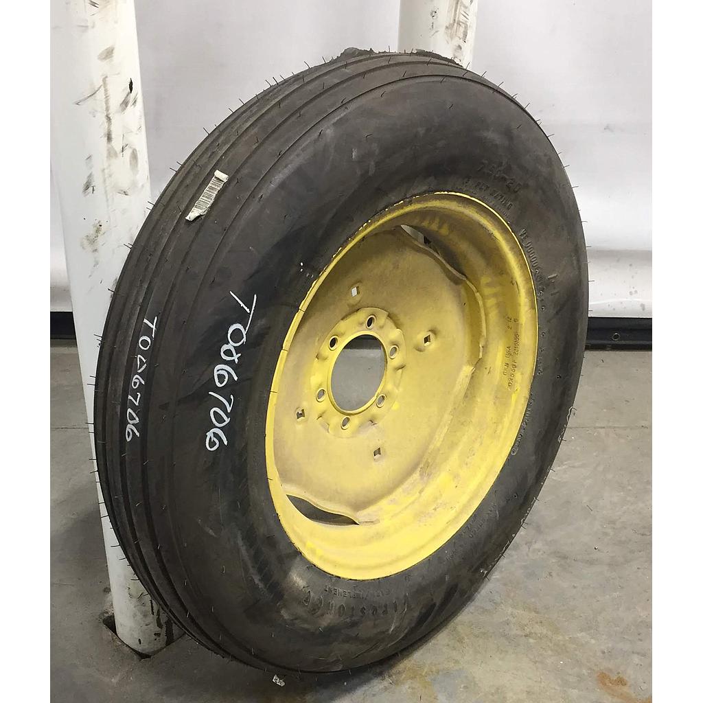 USED 7.50/-20 Firestone Farm Implement I-1 on John Deere Yellow 6-Hole ...